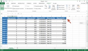 Excel Zeilen und Spalten festsetzen fixieren oder einfrieren